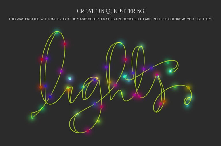String Lights Brushes for Procreate - Studio Kitsch