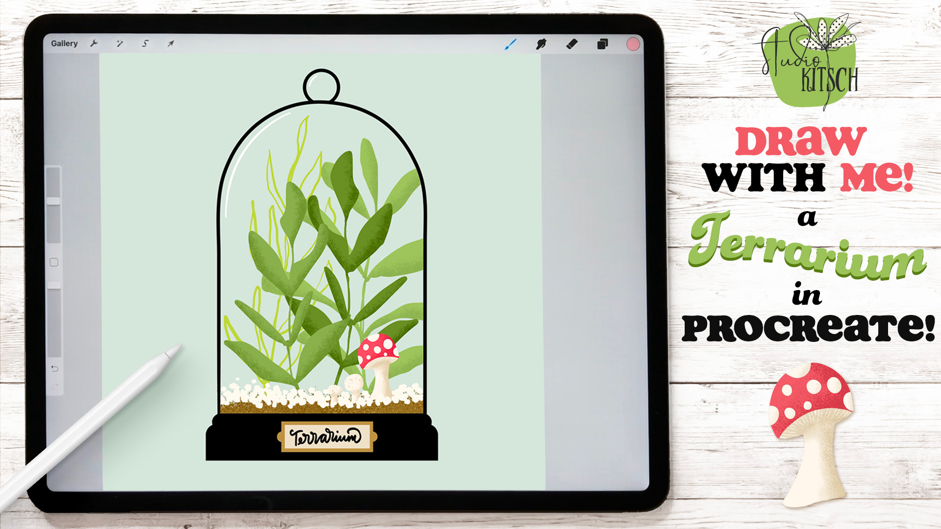 Draw With Me: A Terrarium in Procreate - Studio Kitsch